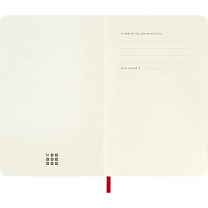 Moleskine Classic Notebook, Soft Cover, Pocket (3.5" x 5.5") Ruled/Lined, Scarlet Red, 192 Pages
