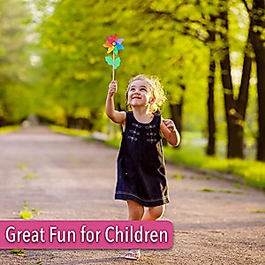 Mr. Pen- Rainbow Flower Pinwheels, 10 Pack, Pinwheels for Yard and Garden, Pinwheels for Kids, Wind Pinwheel, Flower Wind Spinners, Garden Pinwheels Spinners, Yard Pinwheels, Rainbow Party Favors