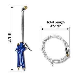QWORK Air Blow Gun Pneumatic Engine Cleaning Gun with 4Ft Hose, Cleaning Degreaser Sprayer Tool