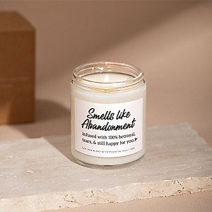 LUMELOOM Farewell Gifts for Coworkers, Coworker Leaving Gifts for Women-9oz Aromatherapy Lavender Scented Soy Wax Candle-Funny Going Away Gifts for Friends, Goodbye Gifts, Moving Away, Retirement Gift