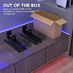 Hotas Mount Foldable Desk Mount for Flight Joystick Throttle Hotas Joystick Mount for Logitech X52/X52 Pro/X56 Thrustmaster T 16000M/HOTAS Warthog/T Flight One/4/TCA/VKB Gladiator NXT/VPC WARBRD（2PCS）