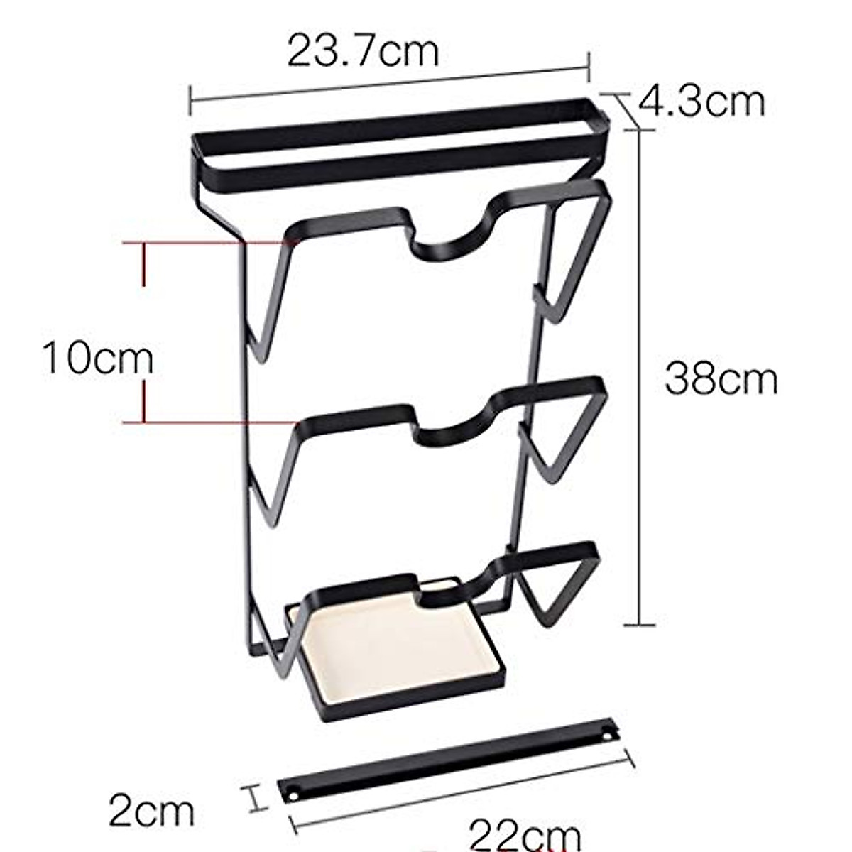 Pot Rack Punch-free Wall-mounted Kitchen Cutting Board Rack Cutting Board Rack Household Chopping Board Shelf Pot Lid Storage Rack