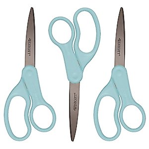 Westcott 8" Straight Hard Handle Scissors 3pk (17839)