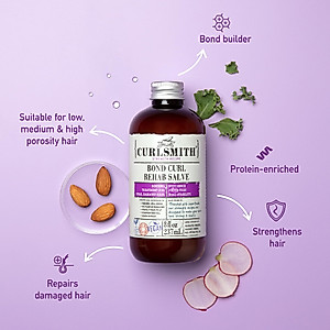 CURLSMITH - Bond Curl Rehab Salve, Bond Building Strength Treatment for Weak, Damaged Hair (8 fl oz)