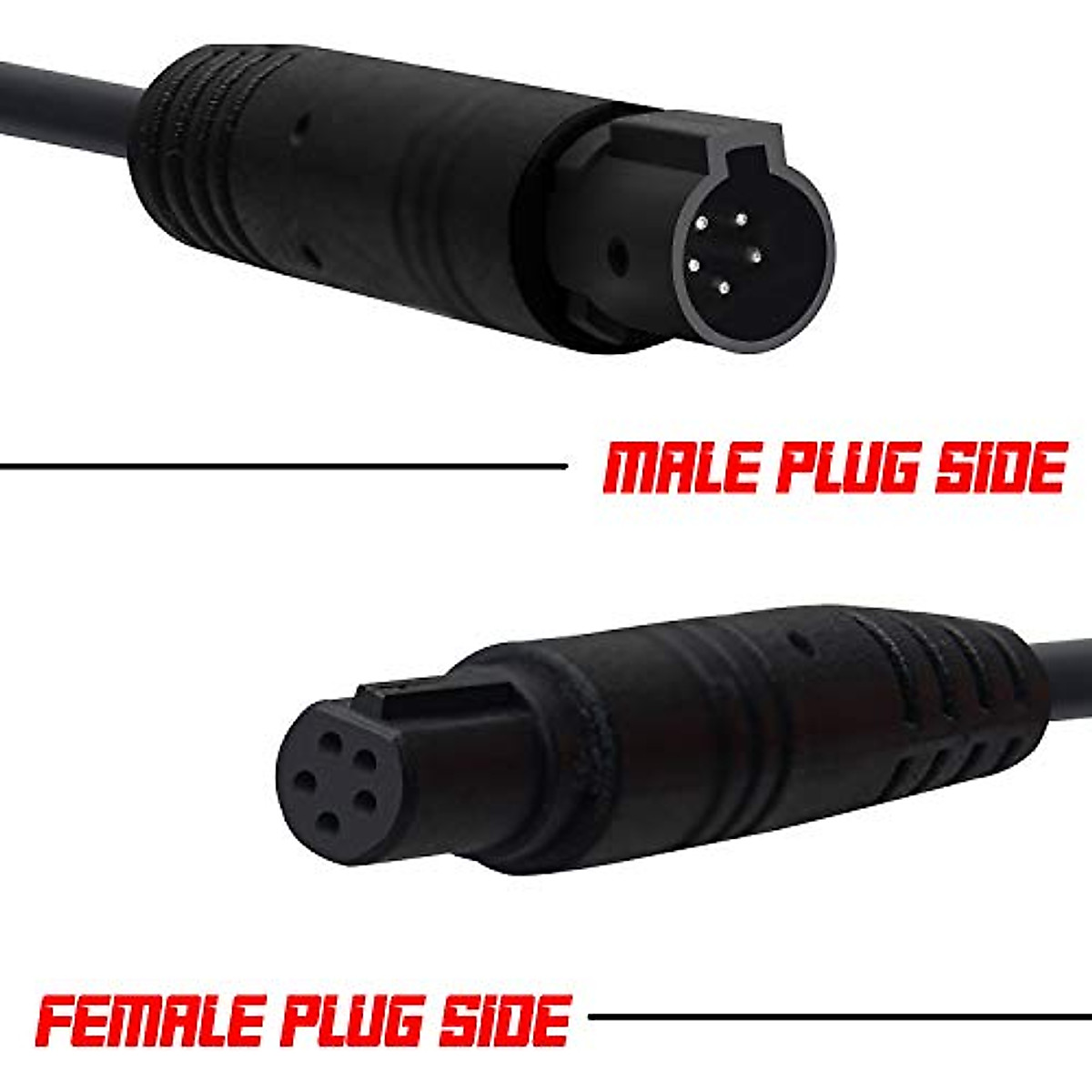 YiePhiot Extension Cord Dash Cam Backup Camera Rear View Mirror Camera Recorder Cable (5-pin 6.5ft/2m)