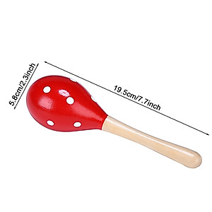 Maracas, Wooden Rumba Shaker Rattle Hand Percussion Musical Instrument for Adults Kids, Set of 2