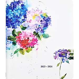 2024 Hydrangeas Family Weekly Planner (18 months, July 2023 to Dec 2024)