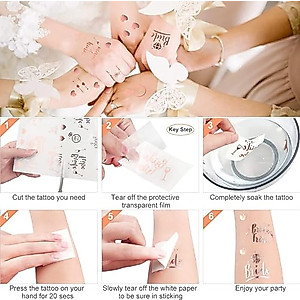 Lecone Bridal Shower Decoration, 5 Pieces Bride to be Sash and Veil Bride Headband Tiara Garter Bride Shower Decor Wedding Veil Hair Accessories