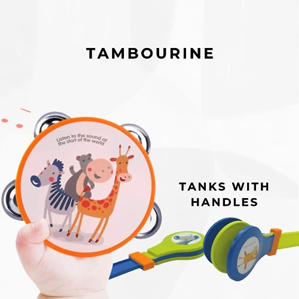 LITTLE FUN TIMES Musical Instruments for Toddlers 1-3 to Develop fine Motor Skills, Toddler Toys Musical Instruments for Kids 9 pcs Baby Instruments Preschool Educational Early Learning and Fun