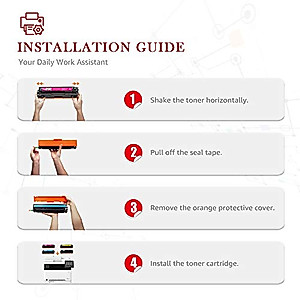 Toner Kingdom Compatible Toner Cartridges Replacement for HP 128A CE320A CE321A CE322A CE323A CP1525n CP1525nw CM1415fn CM1415fnw (Black, Cyan, Magenta, Yellow, 4-Pack)