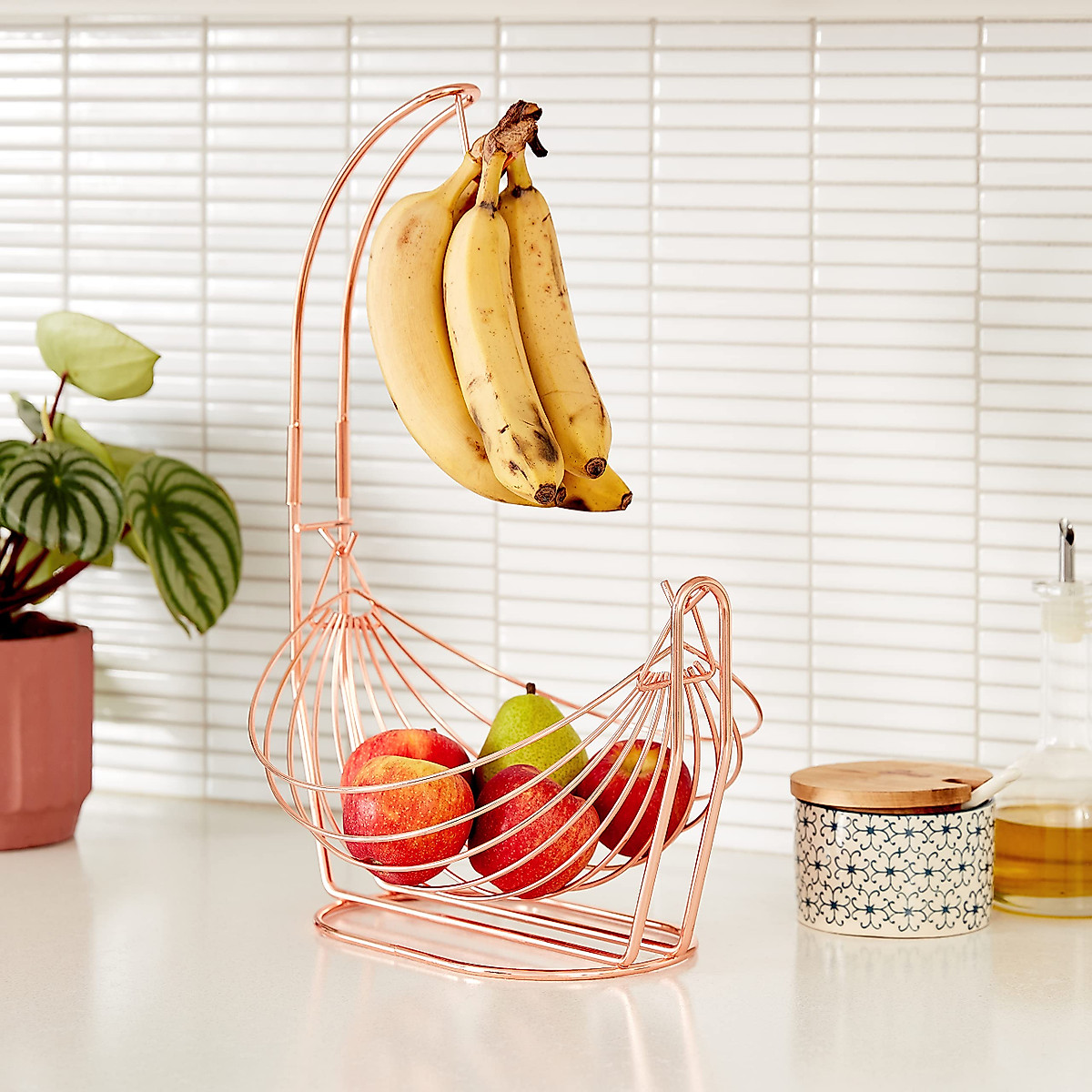 Jiallo Rose Gold basket with Banana Hanger (SW2116SR)