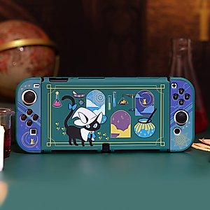 GeekShare Protective Case Slim Cover Case Compatible with Nintendo Switch OLED - Shock-Absorption and Anti-Scratch Skin Case for Switch OLED - Alchemy Cat (for OLED Model)