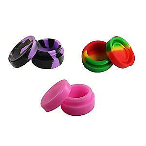 FWD Non Stick Silicone Jar Container Assorted Colors (5Pack)5ml