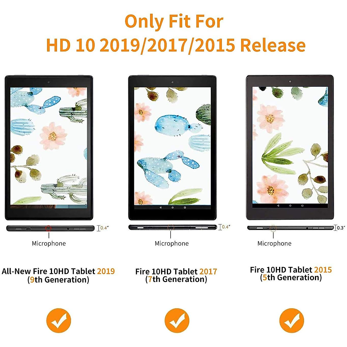 Case for All-New Fire HD 10 Tablet (7th/9th Generation,2017/2019 Release),with Adjustable Stand & Auto Wake/Sleep Feature Smart Protect Cover for Fire HD 10.1 inch - Sunflower and Black Cat