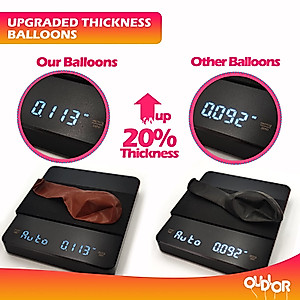 Oudlor 100pcs Brown Balloons 12 inch Brown Party Decoration Balloons Premium Thicker Helium Latex Balloon for Wedding Birthday Christmas Halloween Baby Shower With 2 Ribbons