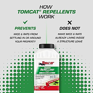 Tomcat Repellents Rodent Repellent Granules, For Outdoor Mouse and Rat Prevention, 2 lb.