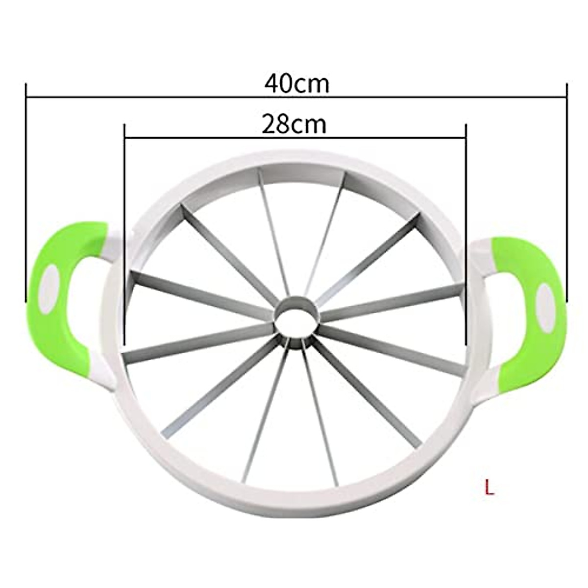 Large Watermelon Slicer Cutter Comfort Silicone Handle Watermelon Slicer Creative Melon Cutter Knife Cutting Tools(11INCH)