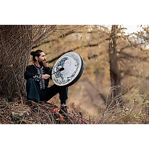 QDL notebook Shaman Drum 2022 Shaman Vegetarian ''Crow Drum'' Sound Deep Bass Sound God Druid Drum Su Shamanic Sound Healing Tool