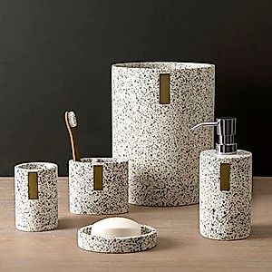 Allure Home Creation Lerrazzo Resin Wastebasket