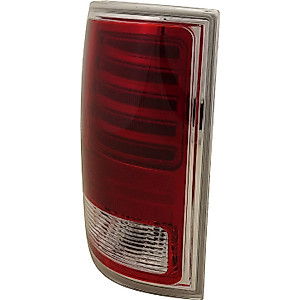 Garage-Pro NHTSA/DOT Compliant Tail Light Compatible With 2013-2018 Dodge Ram 1500 2500 3500 - Chrome CAPA With Bulb Driver Side - CH2800203C, 68093079AC