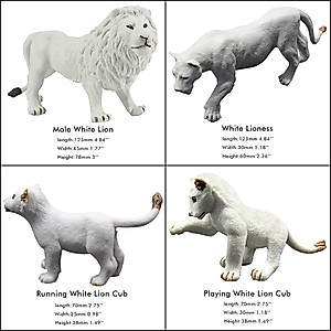 FUNSHOWCASE African Jungle Animals Toy Lions Figure Realistic Plastic Figurine Playset Lot 13-Piece
