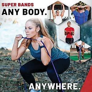 Lifeline Super Resistance Band - Adds Resistance to Exercise Movements (Level 3), Red