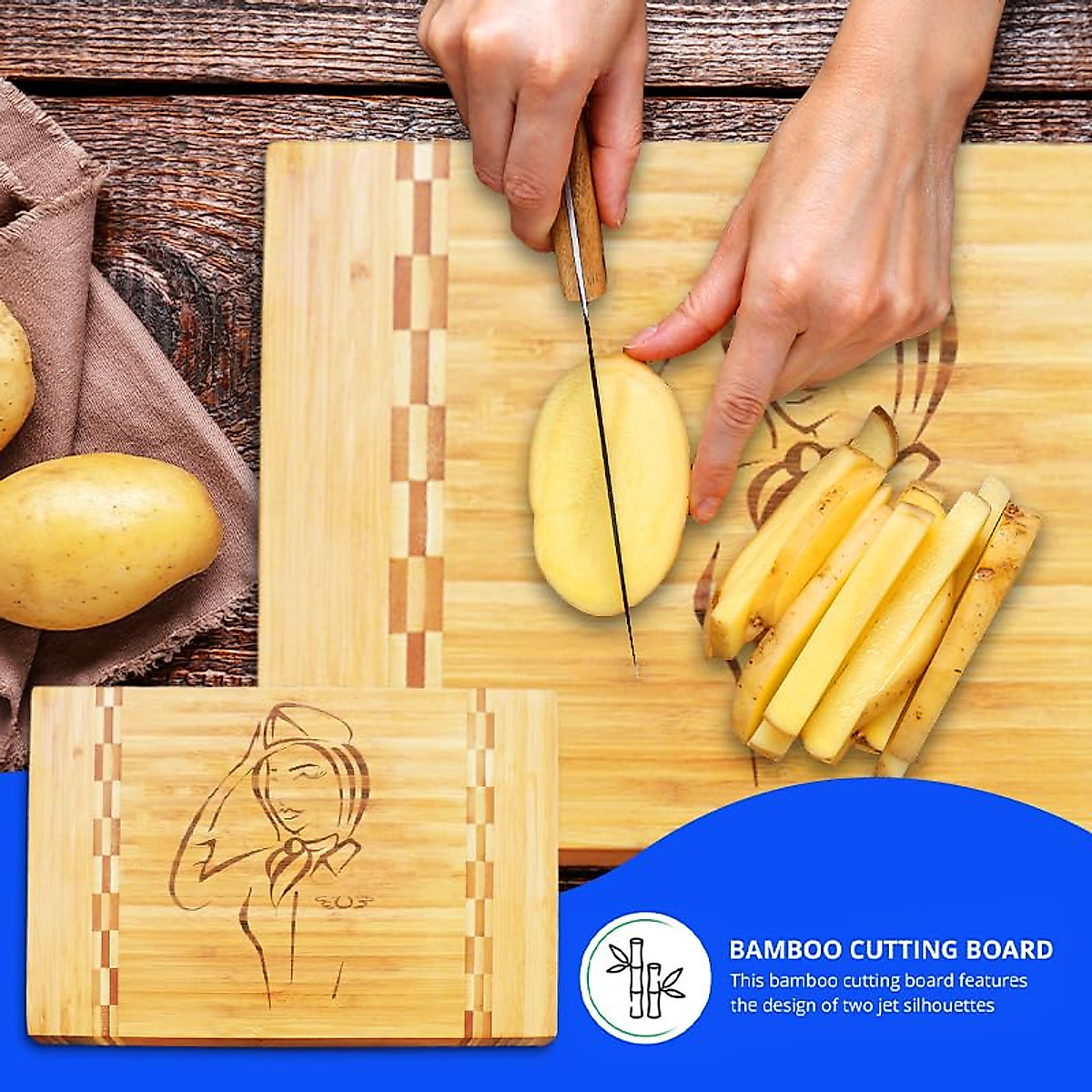 Flight Attendant Cutting Board, Vintage Stewardess, Bamboo