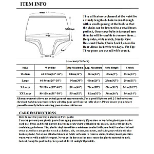 Haian Pull-On Locking Plastic (PVC&EVA) Pants (Glass Clear, Large)