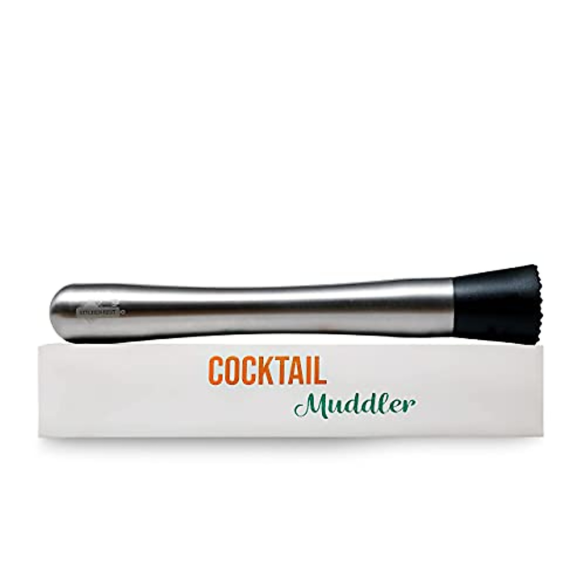 Kitchen Rest Muddler for Cocktails - 8inch Long 1pc Stainless Steel Fruit Crusher - Bar Tools for Home for Making Mojito Mix and Other Fruit Drinks