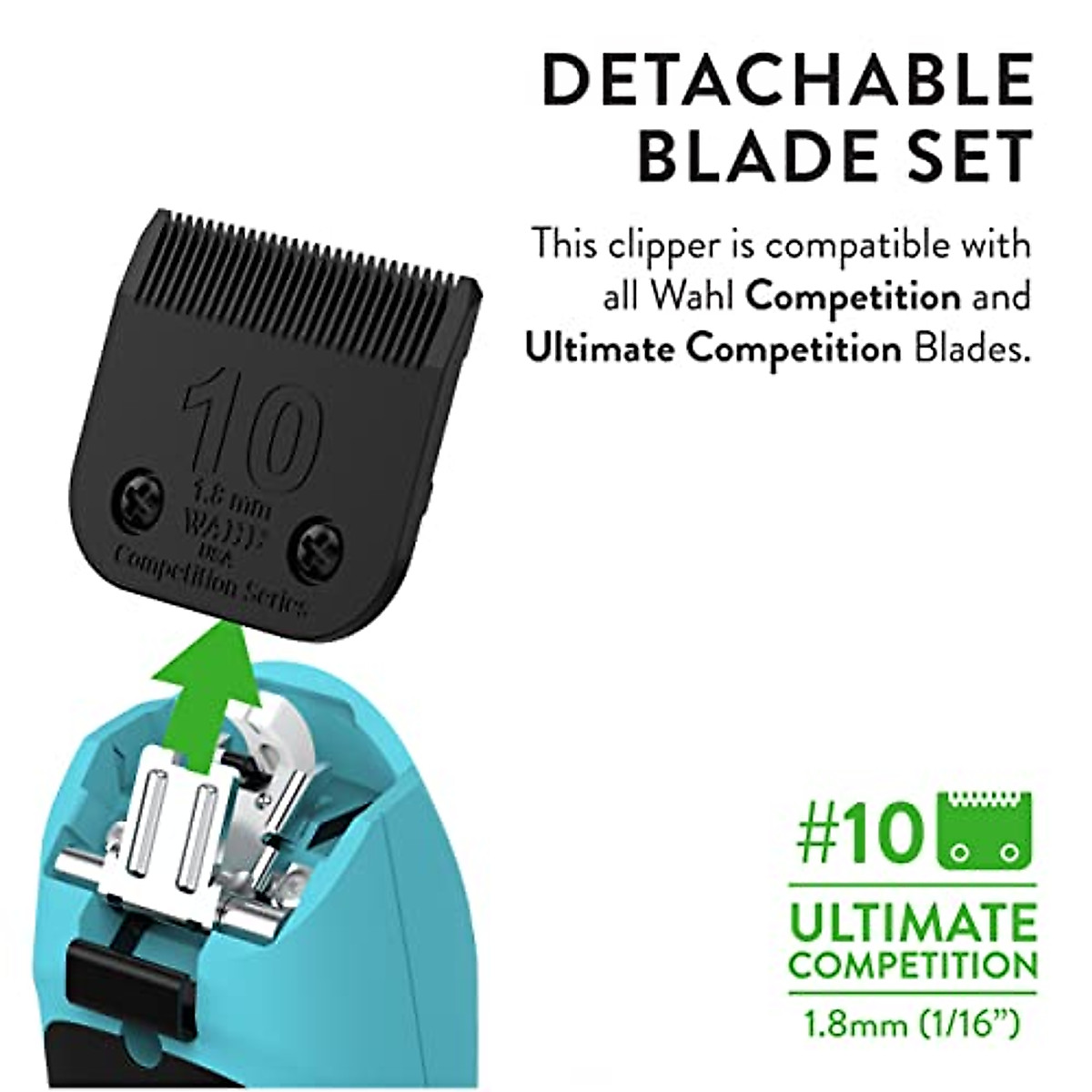 WAHL Professional Animal KM10 2-Speed Brushless Motor Pet, Dog, and Horse Clipper Kit - Turquoise