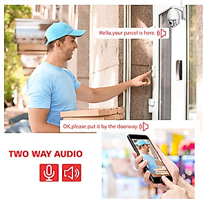 BOAVISION 5MP PTZ WiFi Camera, HD Outdoor Wireless IP Camera, Pan Tilt 5X Optical Zoom, Two Way Audio, 196ft Full Color Night Vision, Dome Security Camera CamHipro Protocol