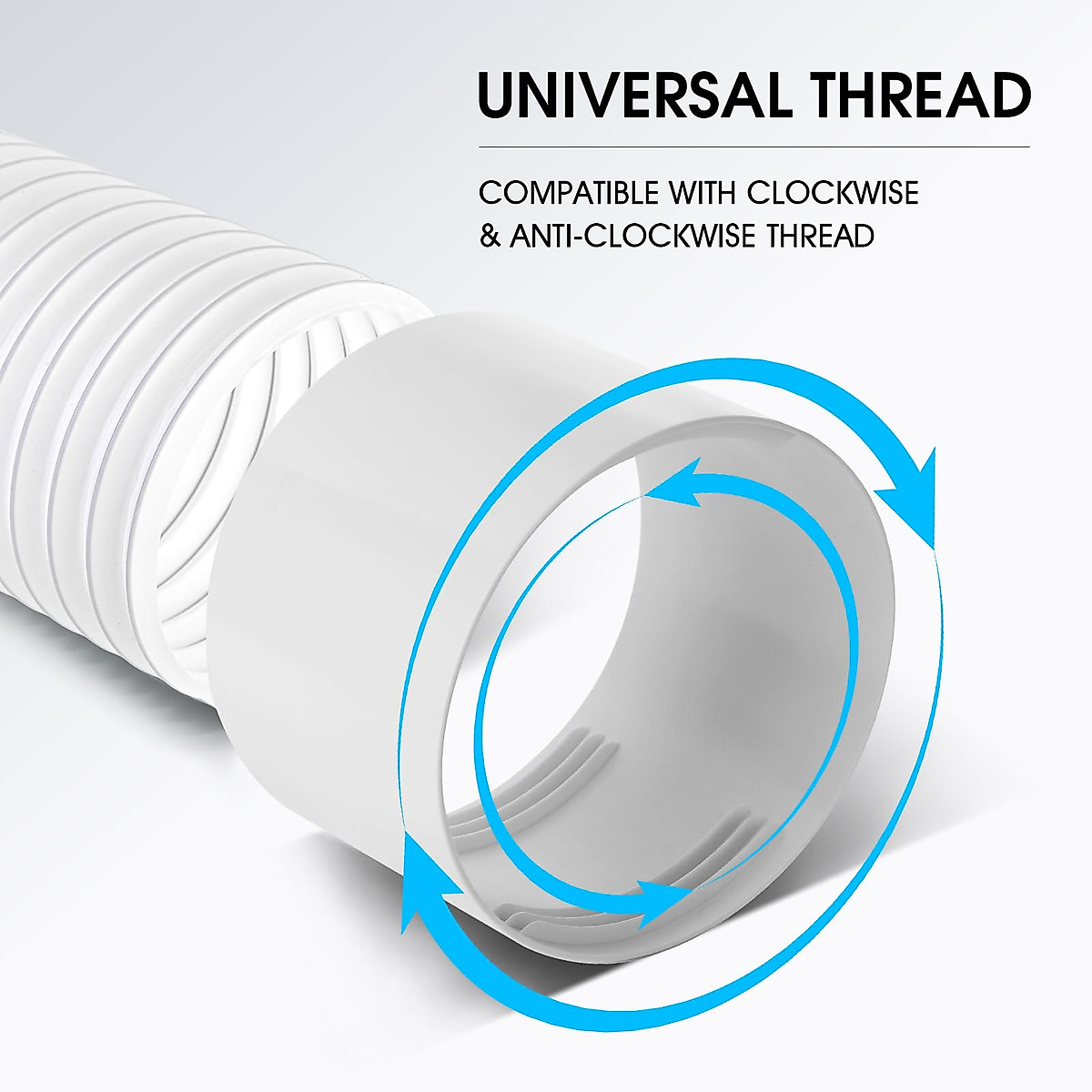 Airwhirl 5.1 inch Portable AC Exhaust Hose Connector, Universal Portable AC Hose Coupler Support Clockwise and Counter Clockwise Hose Threads AC Hose Extension Suitable for 5.1"(130mm) Exhaust Hose