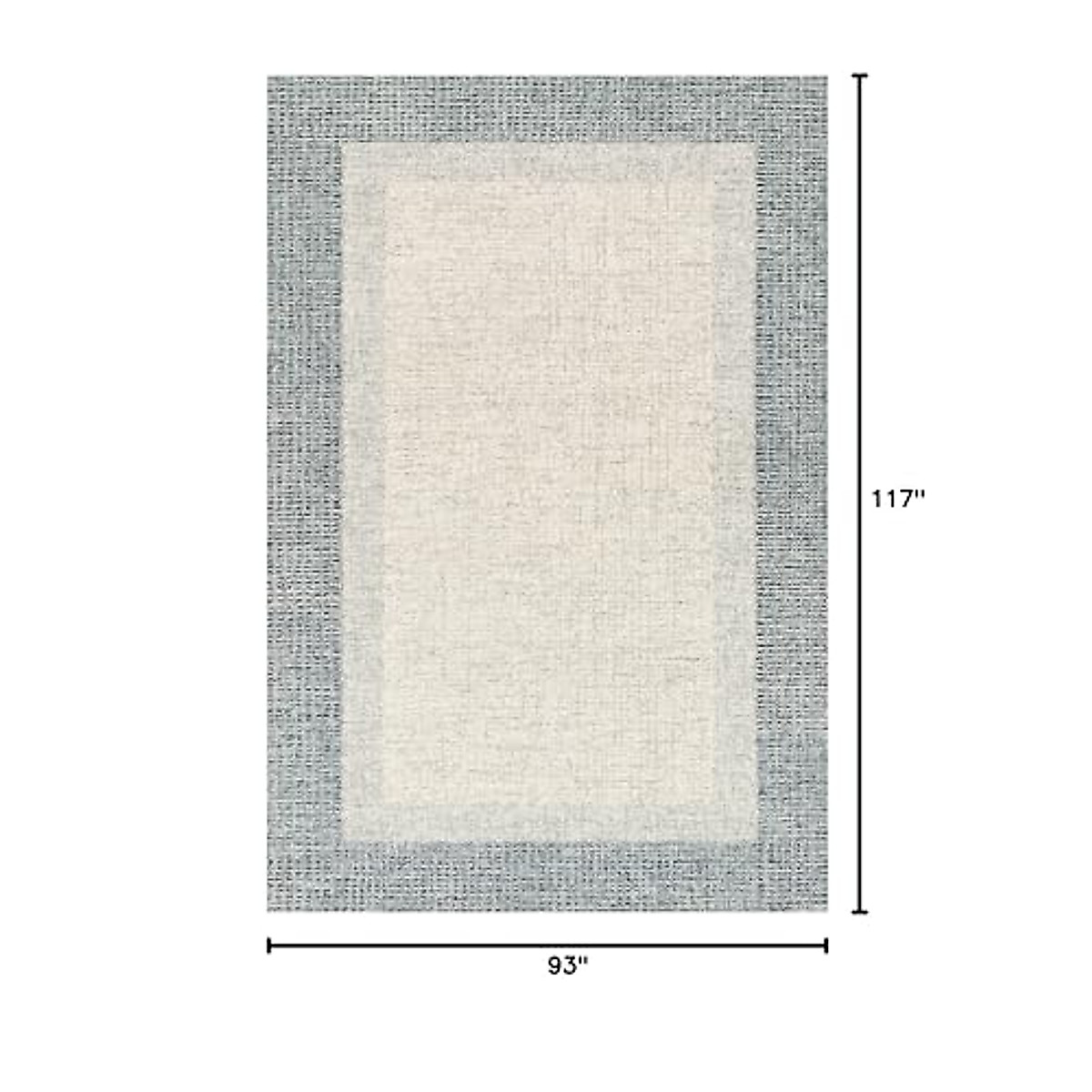 Loloi Rosina Rug, Grey & Blue 7'-9" x 9'-9" Area Rug – Casual Accent Rugs for Living Room, Bedroom, Entryway & Hallway, No Shed High Traffic Area Home Decor Rug