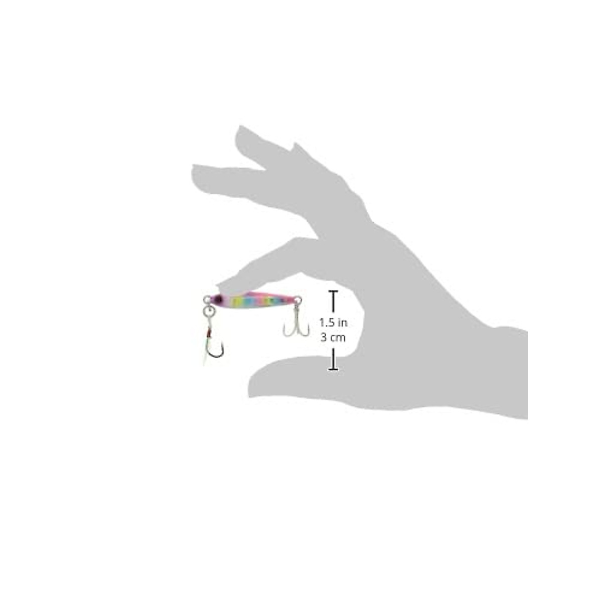 JACKALL 4525807182804 JIG Metal Jig, 0.4 oz (10 g), Pink Candy/Glow Dot