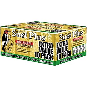Suet Cake Variety Packs | 11 oz. Wild Bird Suet Cakes | (High Energy, 10 Pack)