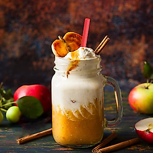 RENYIH 100 Pcs Smoothie Boba Individually Wrapped Straws, Jumbo Large Plastic Disposable Bubble Tea Milkshake Colorful Drinking Straws(0.43" Wide X 8.2" Long)