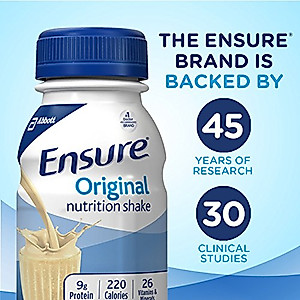 Ensure Original Nutrition Shake with 9g of Protein, Meal Replacement Shakes, Vanilla, 8 Fl Oz (Pack of 16)