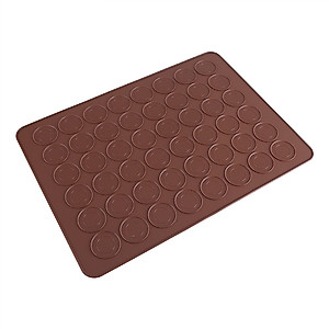 Oumefar Macaroons Baking Mat,48 Cavities Silicone Sheet Mat Silicone Baking Mats for Macaroon Cookies Pastry DIY Bakeware Decorating Tools Bakingmat