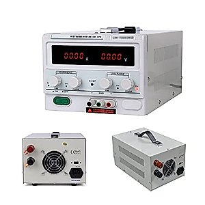 DC Power Supply, 15V 60A 60V 20A 100V 5A Laboratory Stabilizer DC Power Supply Adjustable Voltage Regulator Switching Variable Bench Source,Electroplating DIY(15V 20A)
