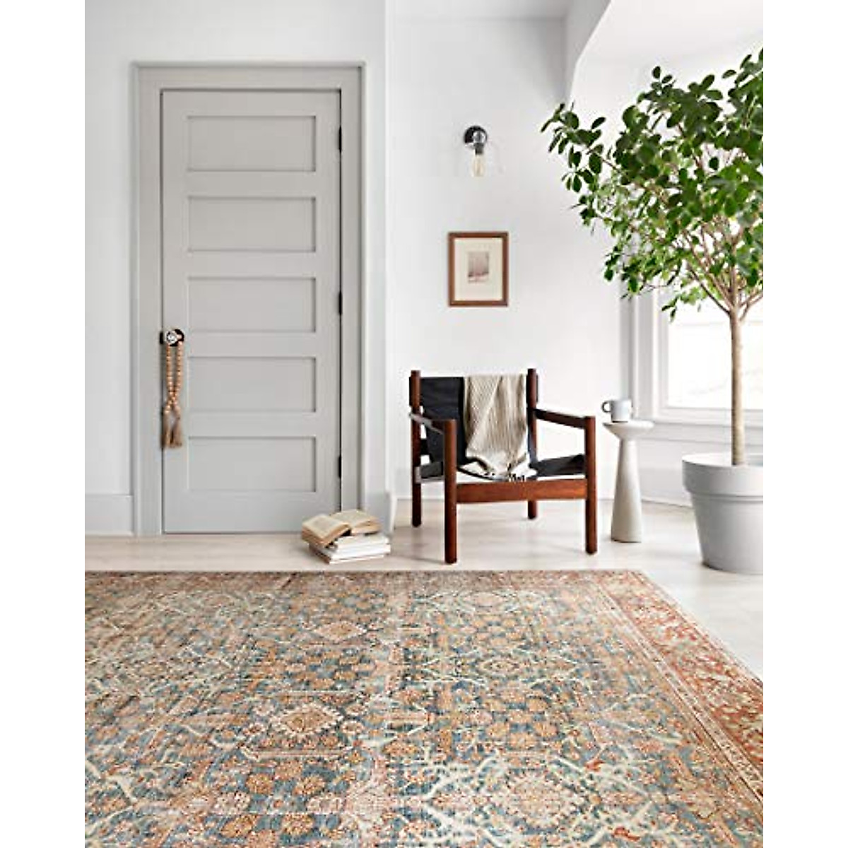Loloi II Layla Ocean/Rust 7'-6" x 9'-6" Area Rug