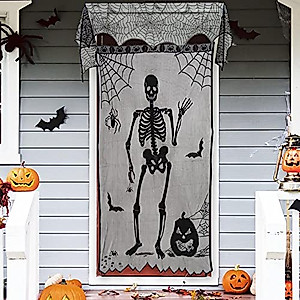 Halloween Decorations for Home Lace Spider Web Tablecloths Skull Scarves Curtains Horror House Halloween Party Decor Supplie