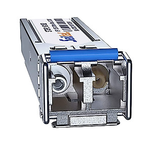 1.25 Gigabit Single Mode LC Duplex Transceiver,1000Base-LX Dual Fiber SFP Module,1310nm SMF, up to 10 km,DDM，Compatible with Cisco, Ubiquiti, Mikrotik,Netgear, Dlink and More (10Pack)