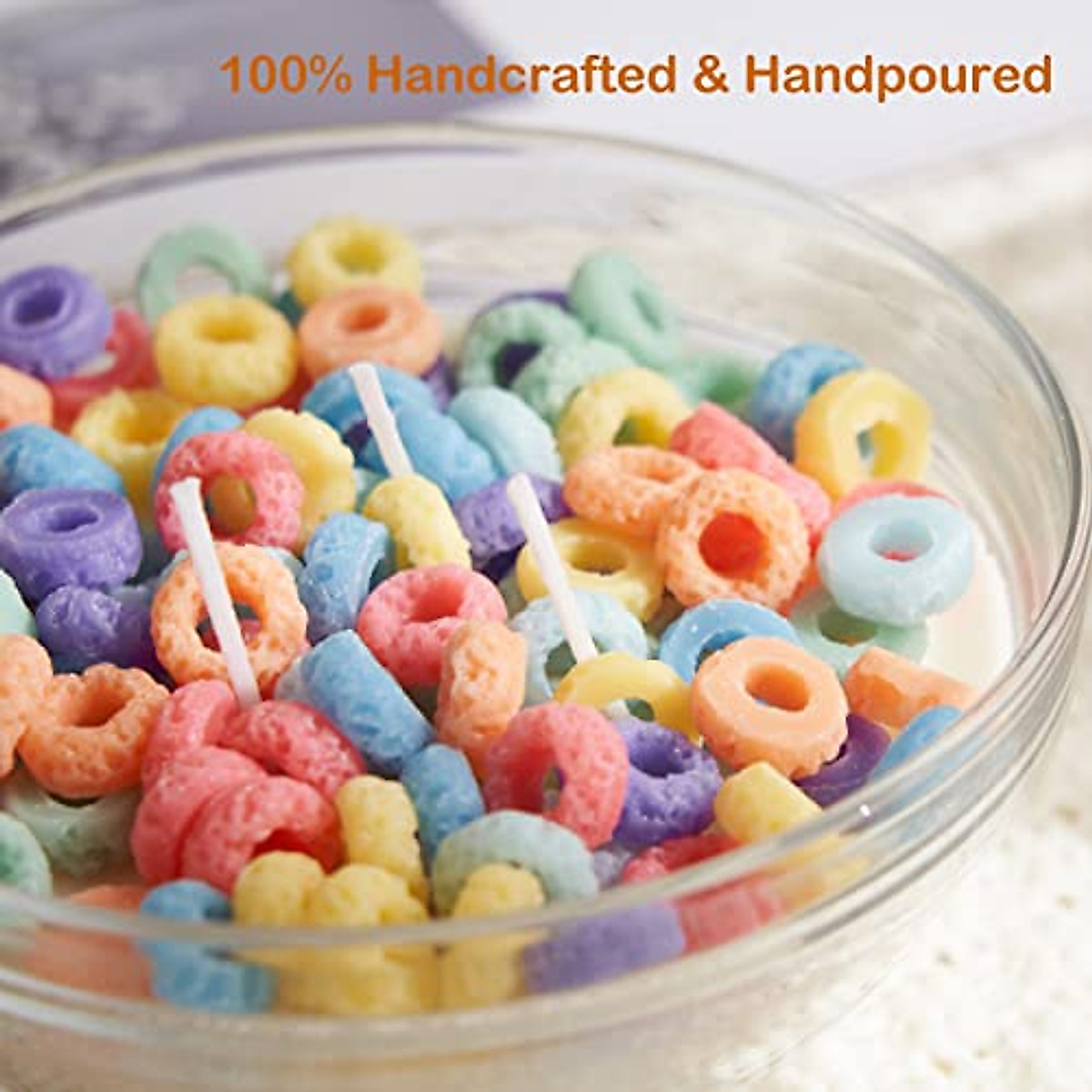 Cereal Candle Vanilla Candle Food Candles Gifts for Women Food Candles Fruit Loops Ice Cream Candle Soy Wax Vanilla Scented Cool Cute Candle Aesthetic Gifts Valentines Gifts (Cereal Bowl)