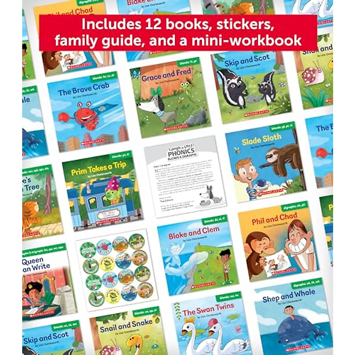 Scholastic Laugh-A-Lot Phonics: Blends & Digraphs (Parent Pack) Boxed Set, Paperback, 12 per Pack (SC-736582)