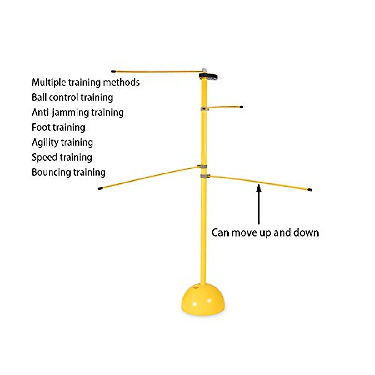 Retyion Kids Basketball Training Equipment Dribble Stick Adjustable Height Basketball Dribble Trainer for Indoor Outdoor