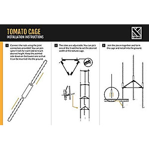 K-Brands Tomato Cage – Premium Tomato Plant Stakes Support Cages Trellis for Garden and Pots (Upto 68 Inches Tall)
