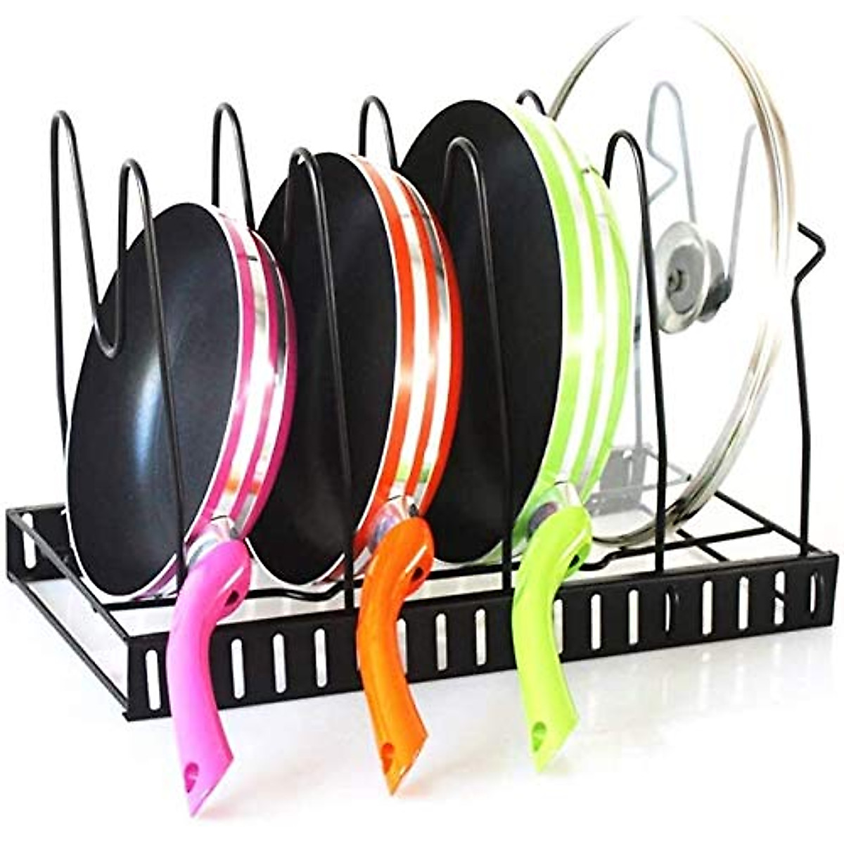 Pan Pot Clips Multi Double Layers Household Kitchen Door Back Iron Storage Rack Pan Lids Holders Nail Pot Lid Rack Storage Lid And Spoon Rack-Wall Mount Pot Lid Holder