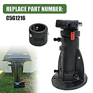 Blrack C5G1216 Adjustable Cushioned RV 5th Wheel to Gooseneck Adapter 12"-16"