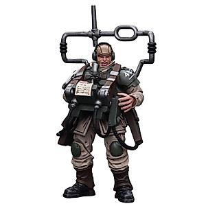 HiPlay JoyToy Warhammer 40K Collectible Figure: Astra Militarum Cadian Command Squad Veteran with Master Vox 1:18 Scale Action Figures JT7912 (Veteran with Master Vox)