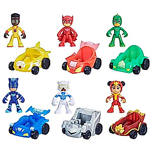 PJ Masks Power Heroes Racer Collection Preschool Toy with 6 Action Figures and 6 Vehicles for Kids 3 Years Up (Amazon Exclusive)